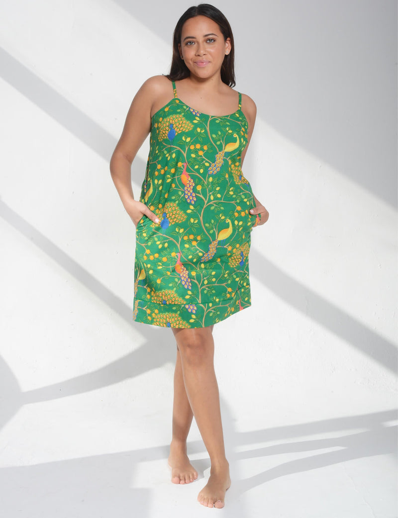 Fearless Peacock | Cami & Robe Gift Set - Green – denise rae